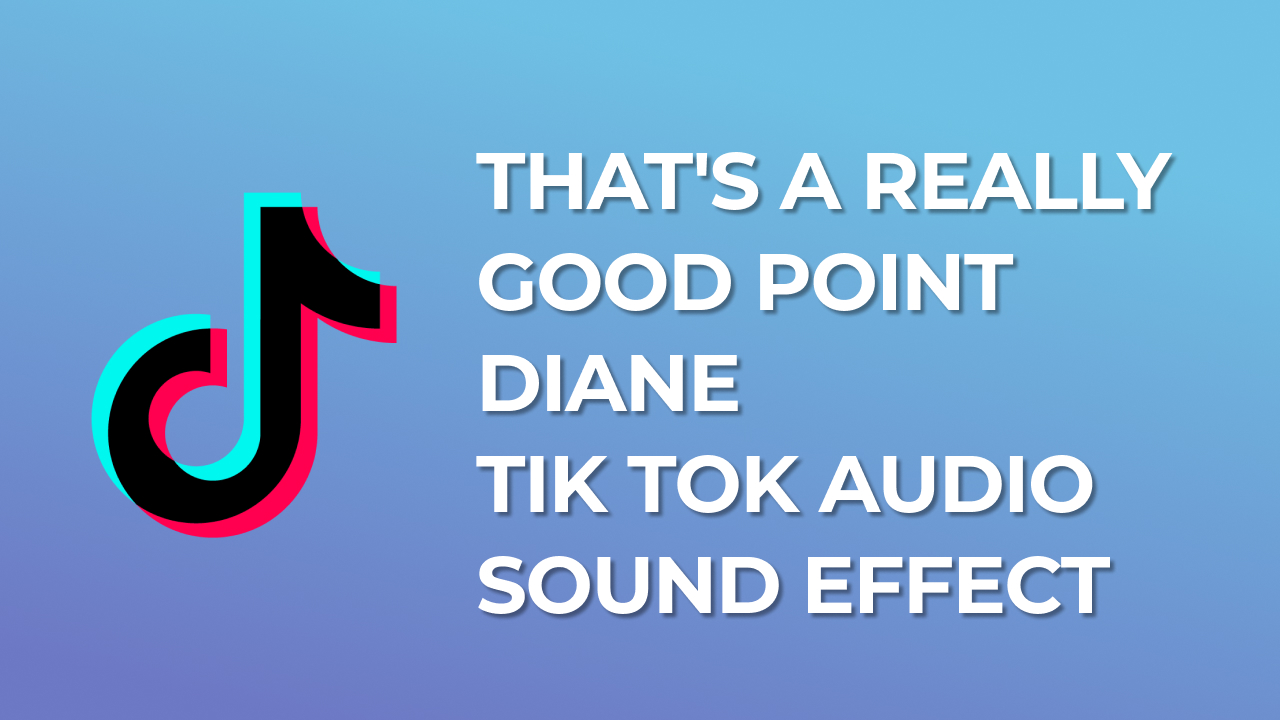 That's A Really Good Point Diane Tik Tok Audio - MP3 Download