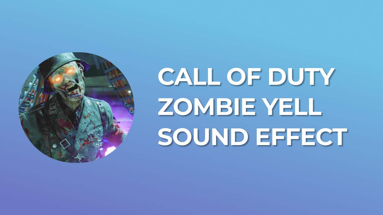 Call of Duty Zombie Yell Sound Effect - MP3 Download